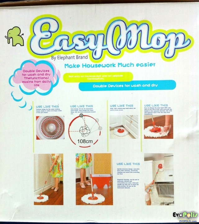 EasyMop – 360 degree three spinning system metal – อีซี่ม๊อบ ถั่งปั่นไม้ถูพื้น เหล็ก 360 องศา 3 ...